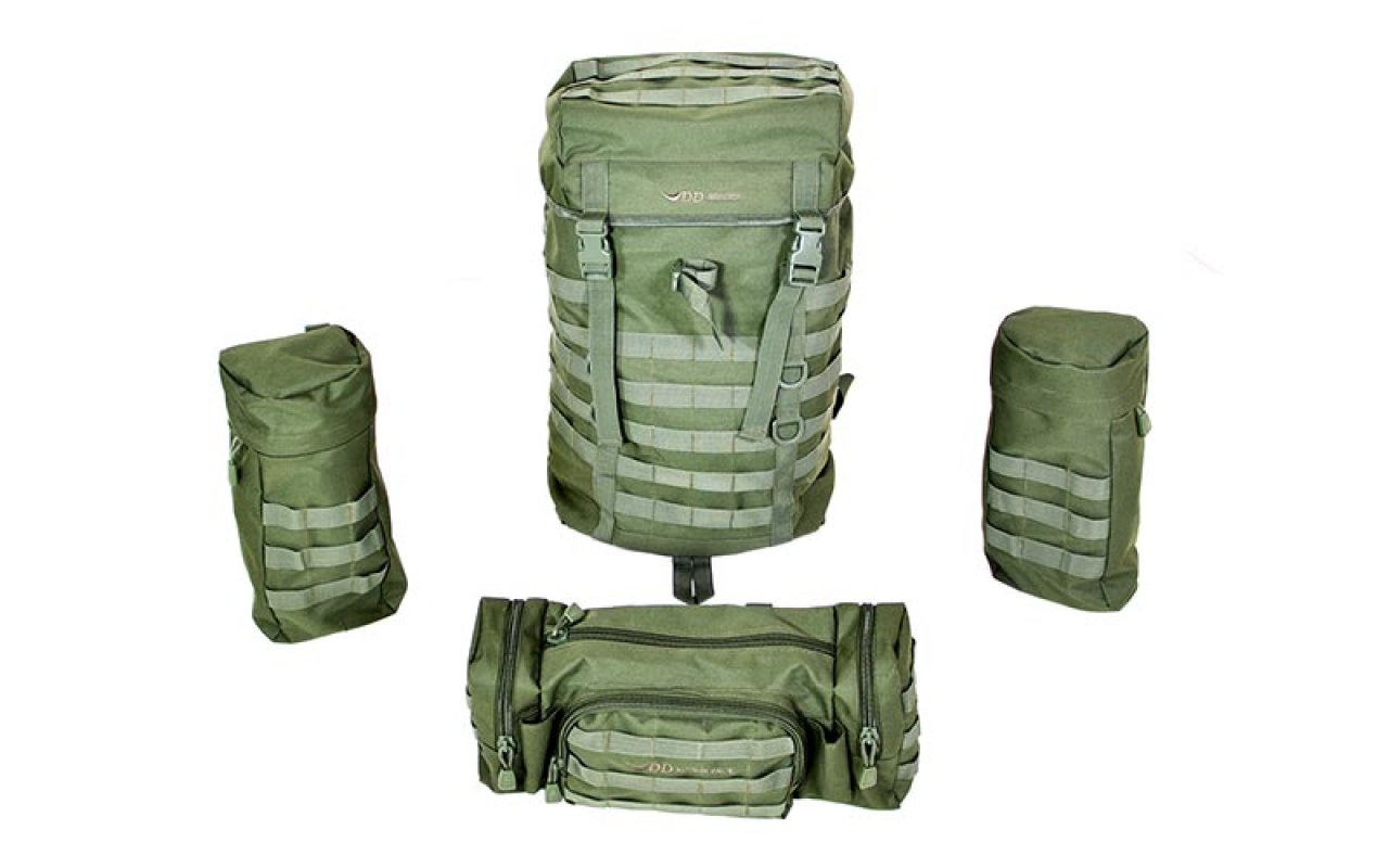 DD Bergen Rucksack 55L MOLLE System Modular - Olive Green
